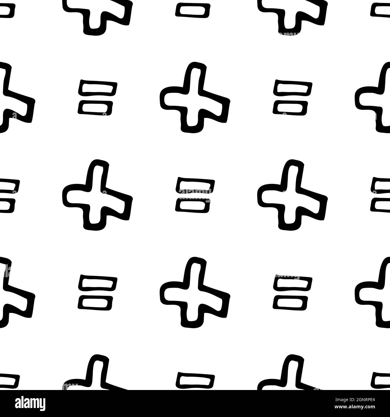 Seamless pattern with hand drawn mathematics. Doodle style vector ...