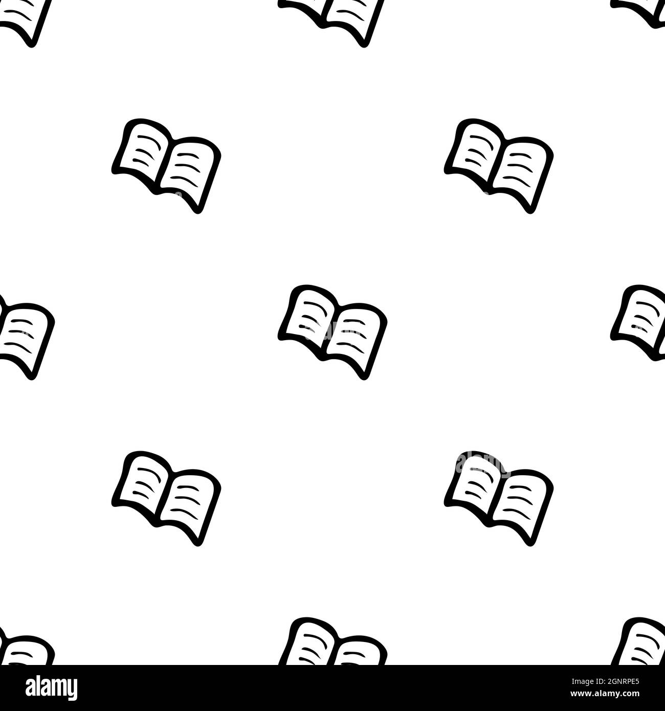 Seamless pattern with hand drawn notebook. Doodle style vector ...