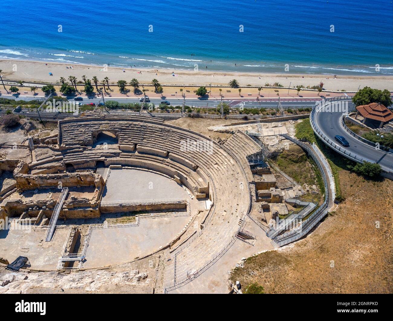 Aerial view of Roman amphitheatre, a UNESCO World Heritage Site ... Aerial view of Roman amphitheatre, a UNESCO World Heritage Site ...