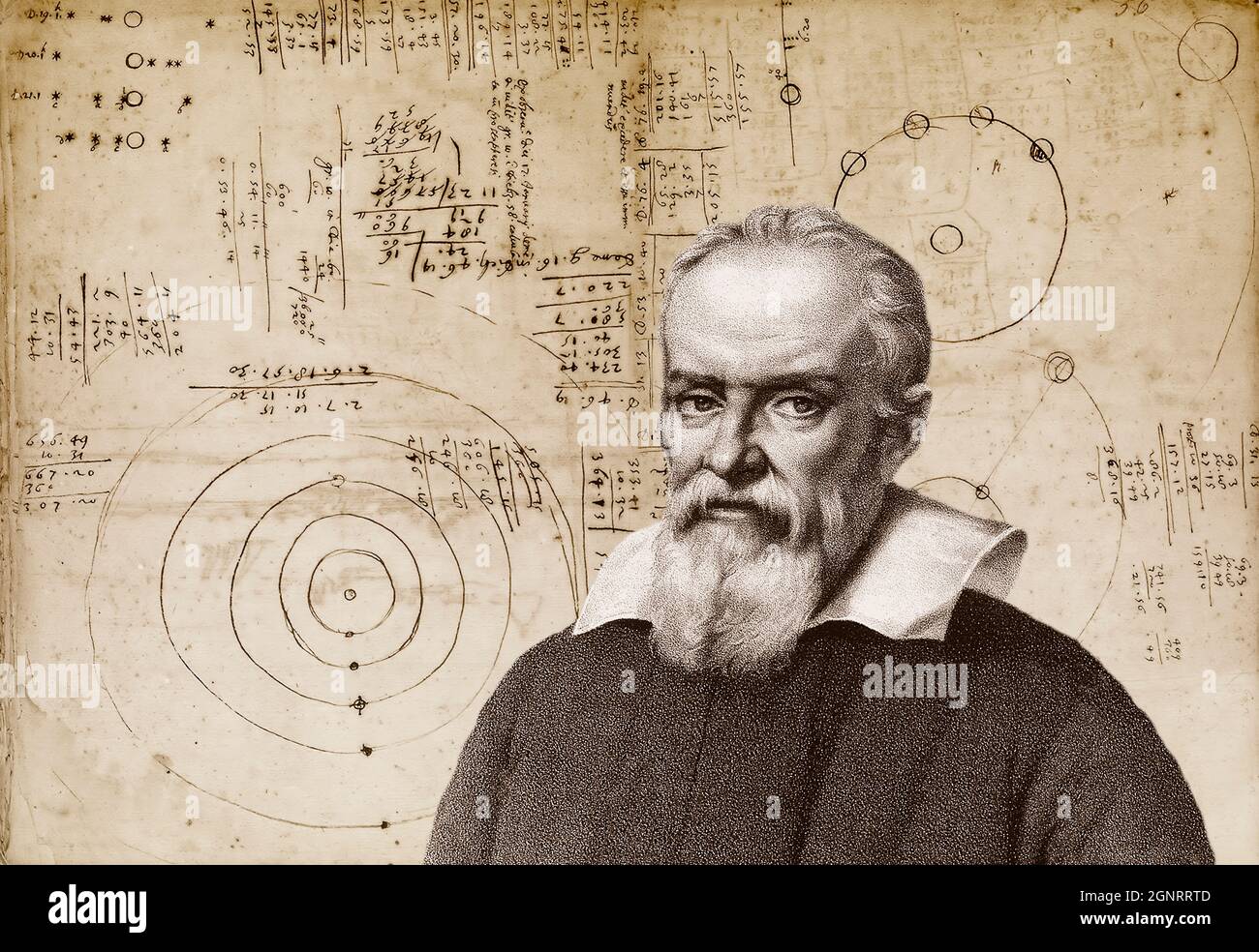 Galileo Galilei, 1564 - 1642, Italian astronomer, handwritten ...