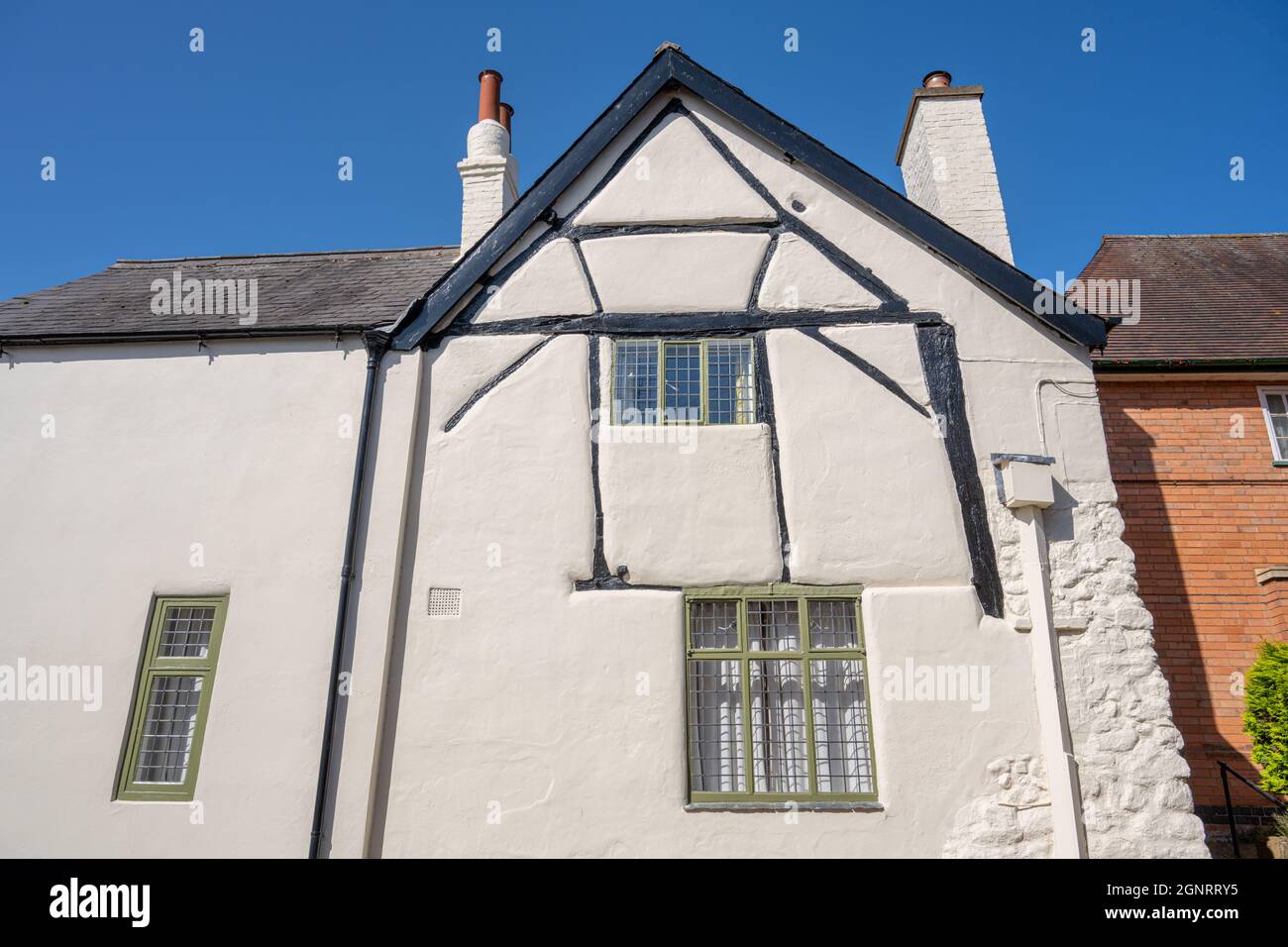 Side of old timbered house in Rothley Leicestershire Stock Photo - Alamy