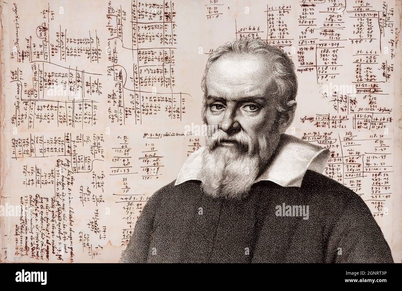 Galileo Galilei, 1564 - 1642, Italian astronomer, handwritten ...