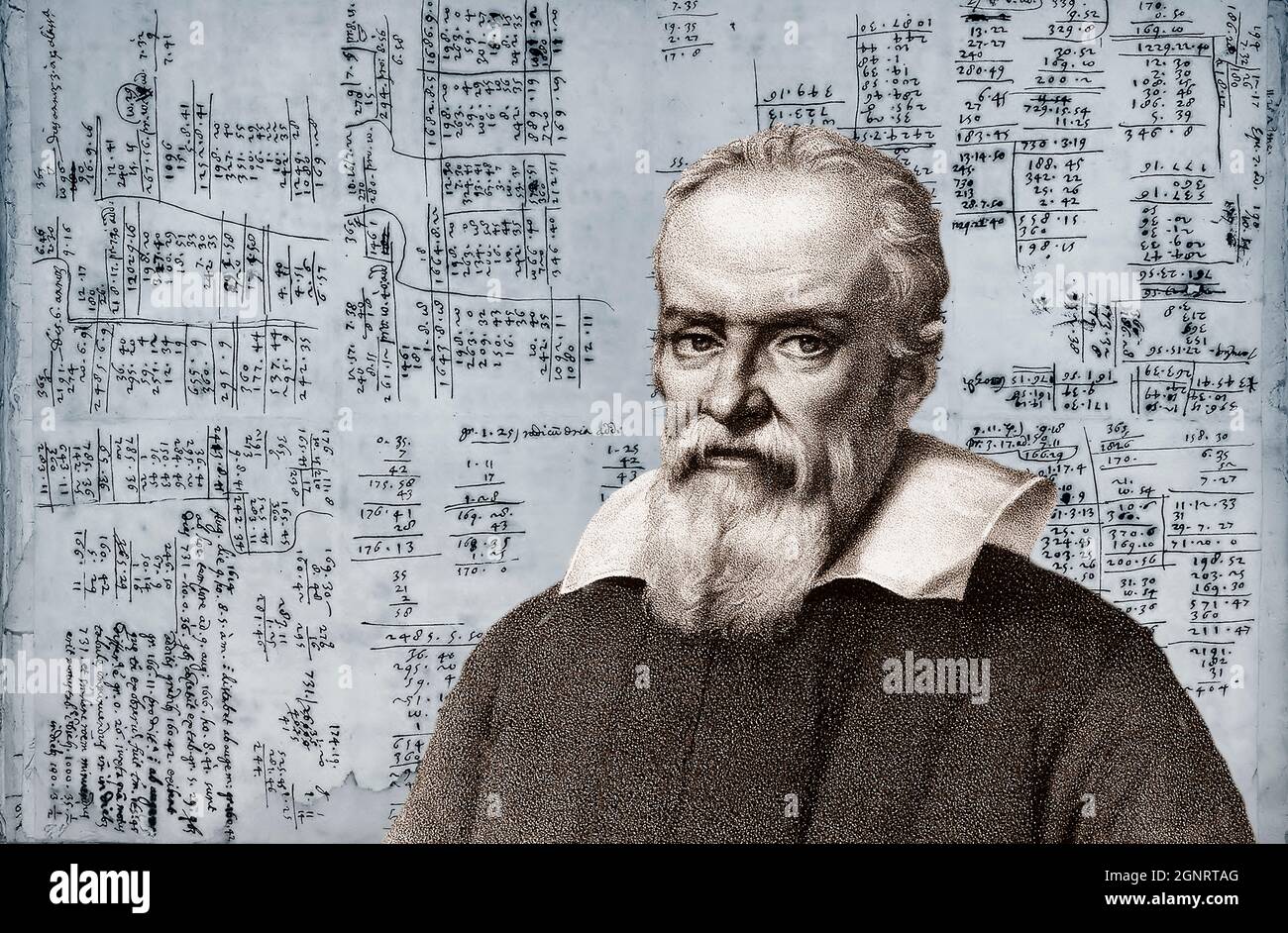 Galileo Galilei, 1564 - 1642, Italian astronomer, handwritten ...