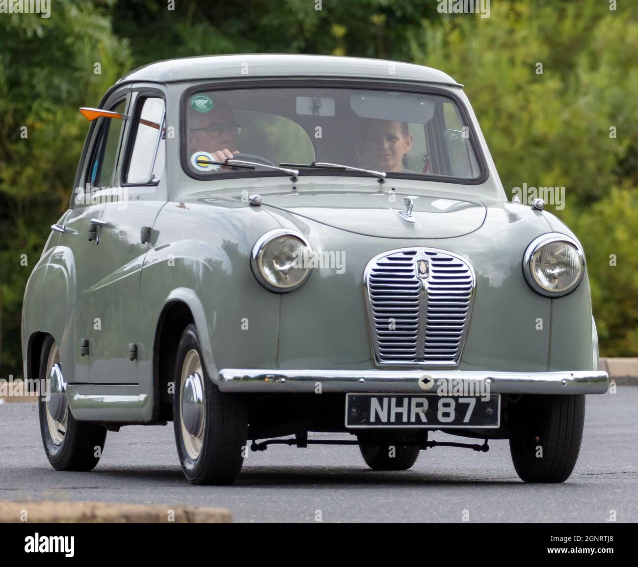 1955 Austin using trafficator classic car Stock Photo - Alamy