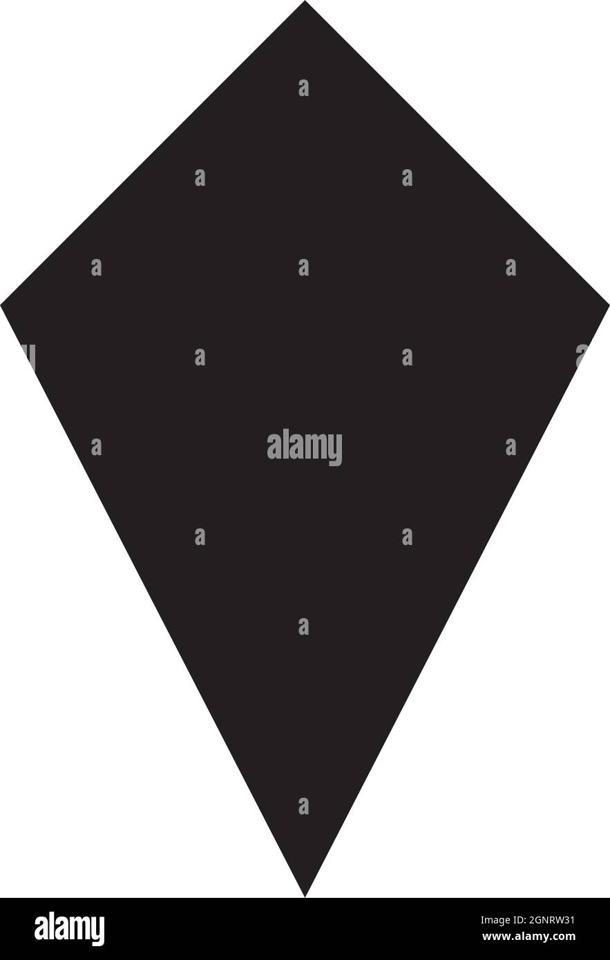 Kite shape symbol vector icon for creative graphic design ui element in ...