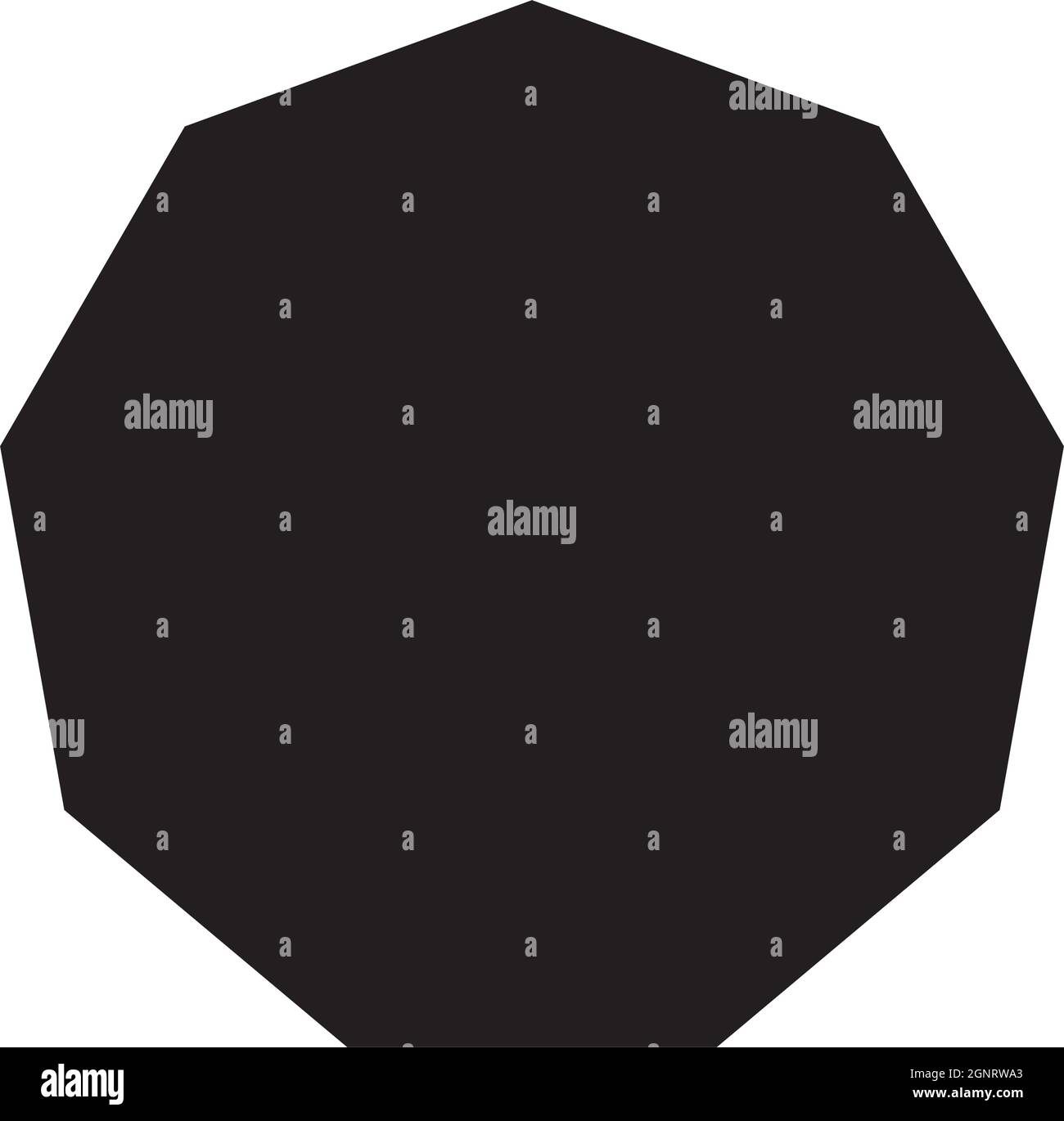 Nonagon shape symbol vector icon for creative graphic design ui element ...