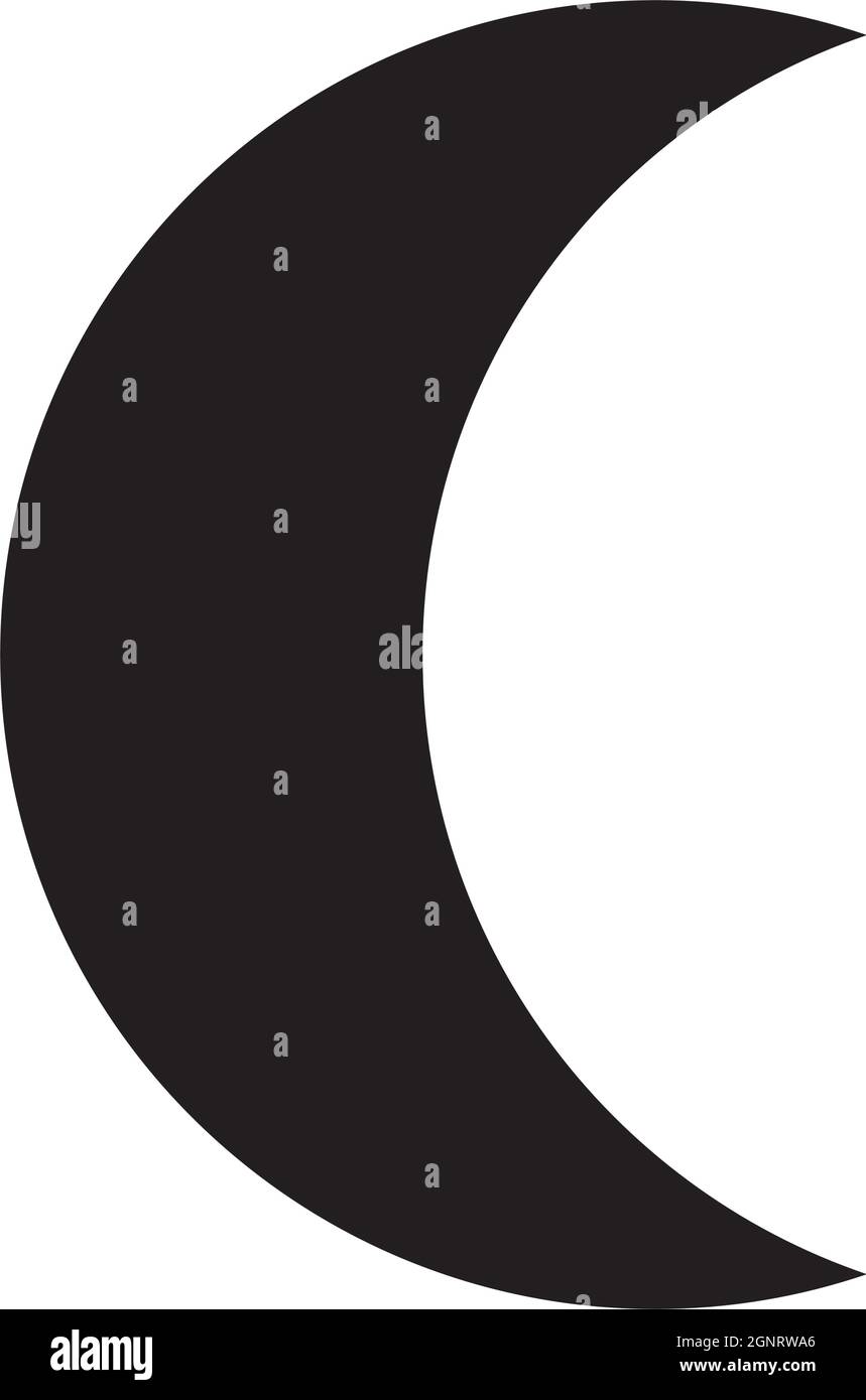 Crescent shape symbol vector icon for creative graphic design ui ...