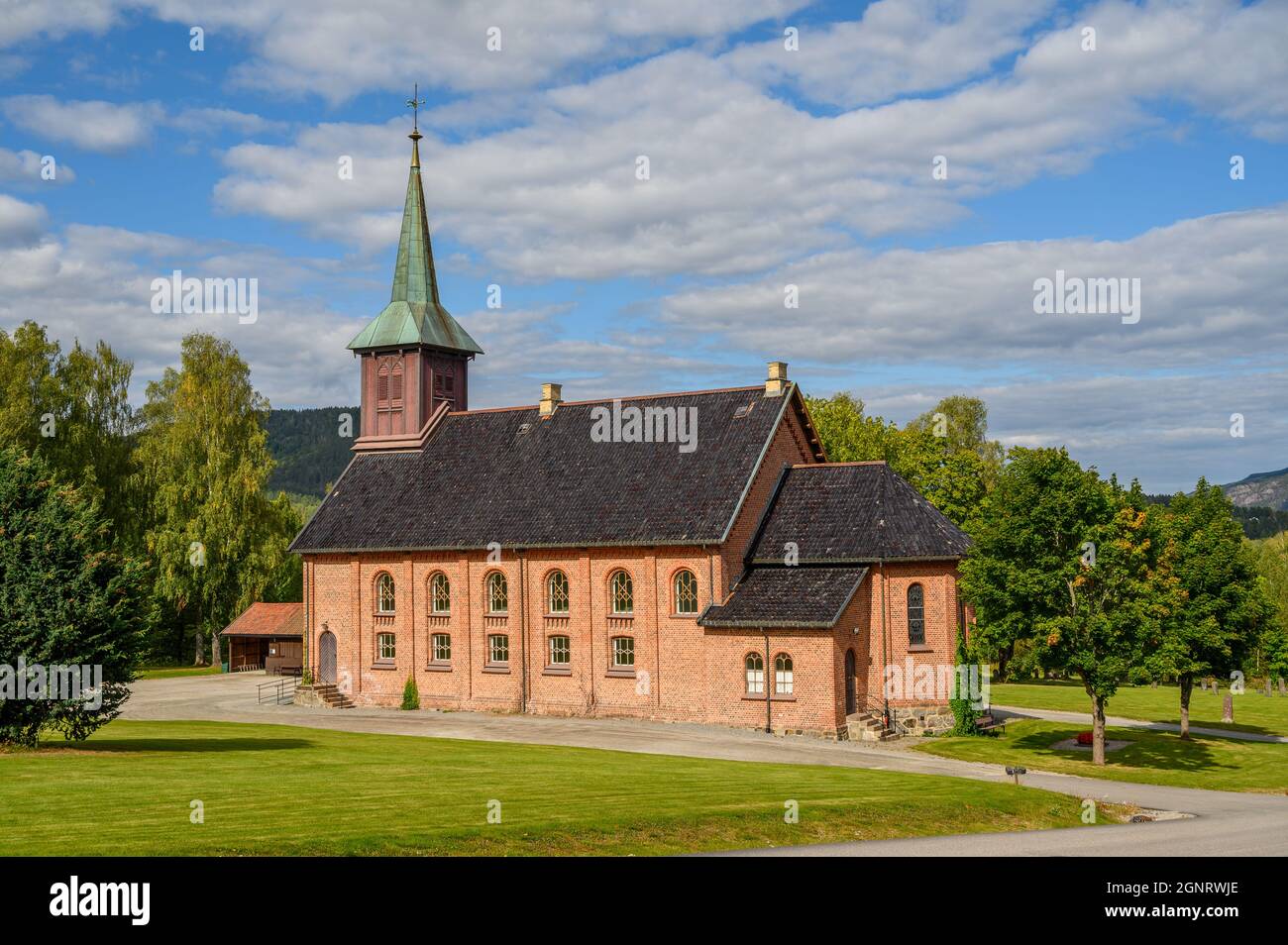 Holla church (Holla kirke) in the small town of Ulefoss in Telemark ...