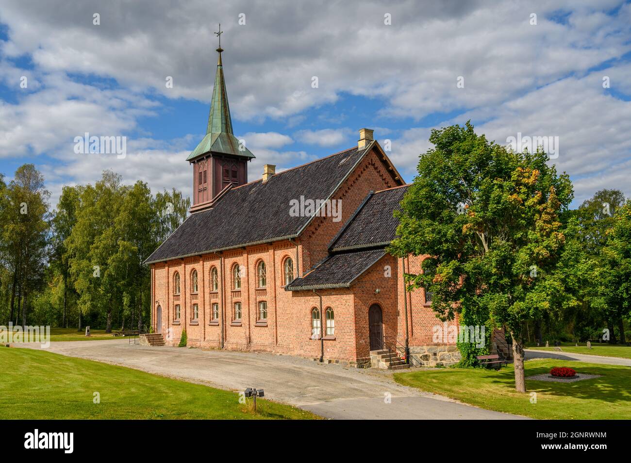 Holla church (Holla kirke) in the small town of Ulefoss in Telemark ...