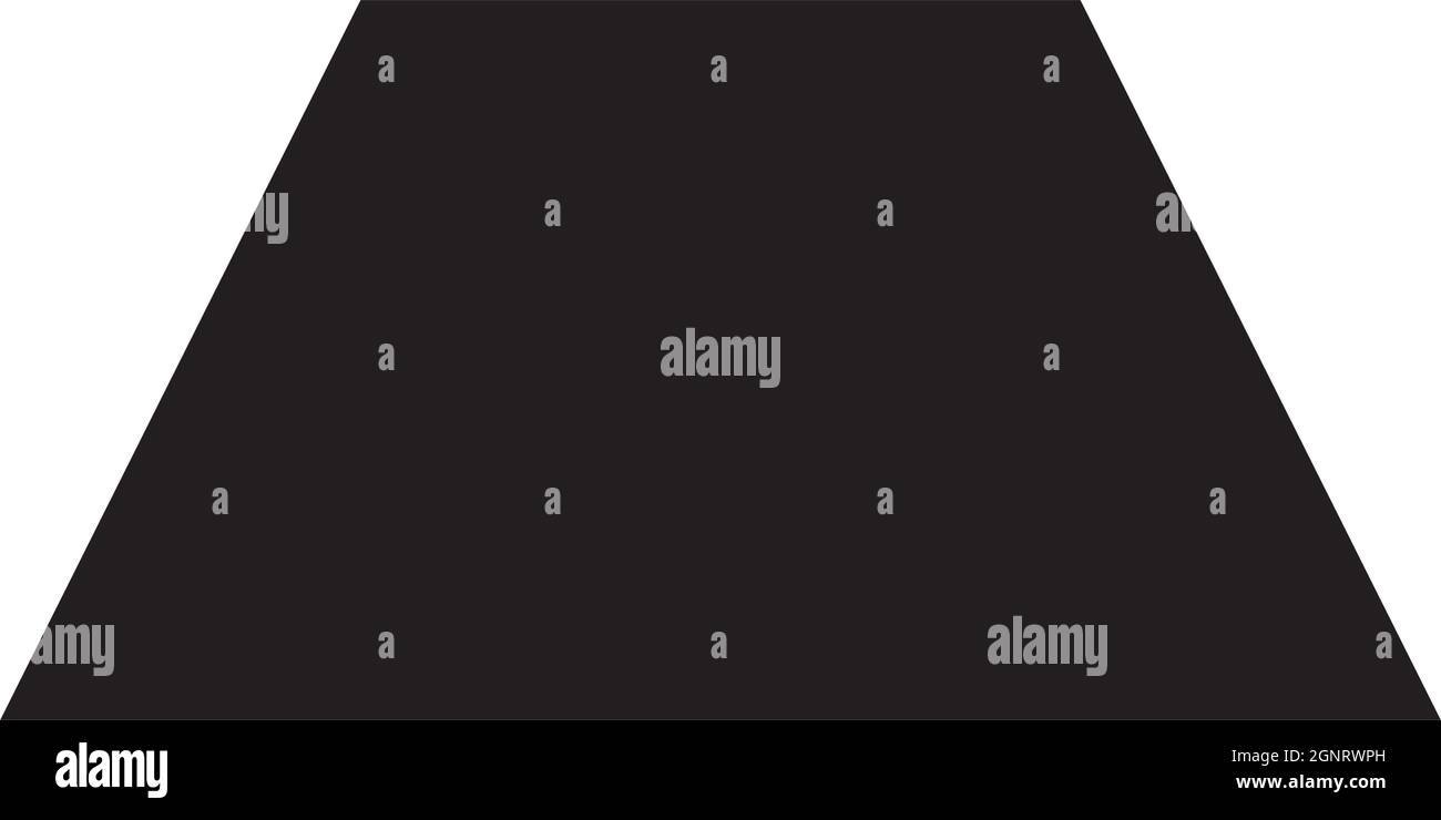 Trapezoid or Trapezium shape symbol vector icon for creative graphic ...