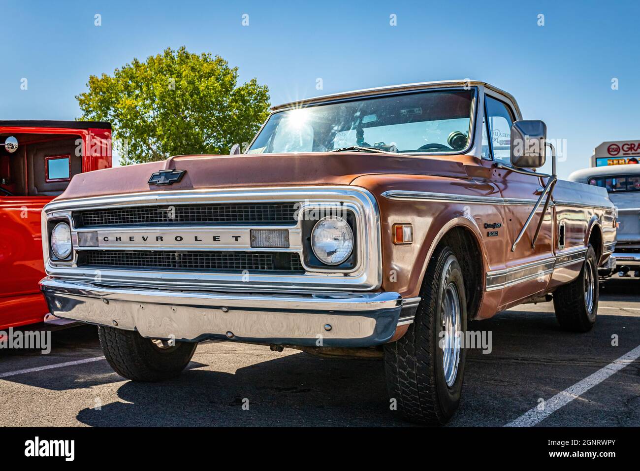 Reno, NV - August 4, 2021: 1970 Chevrolet C20 Custom pickup truck at a ...
