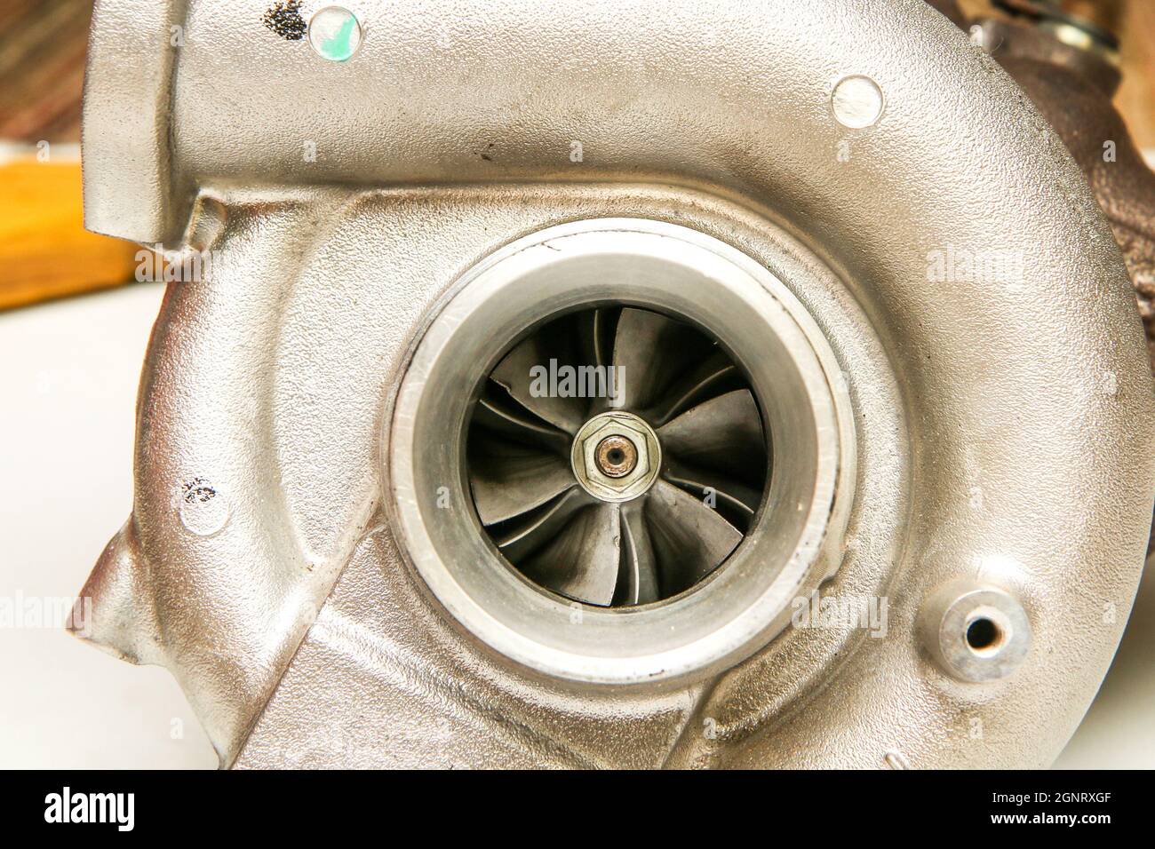 The overhauled old school old and used turbocharger from the sport ...