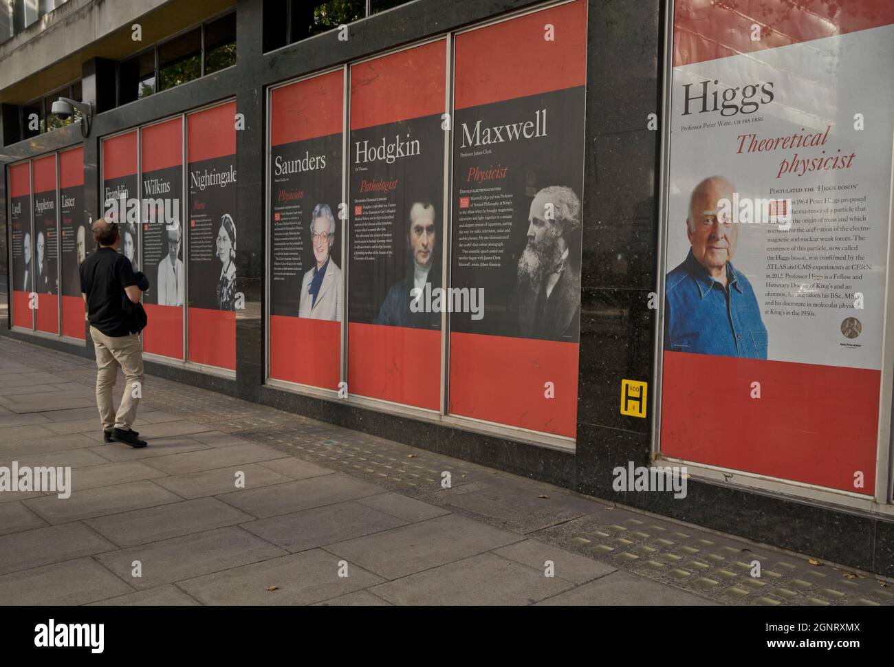 King's College memorial famous ex-alumni wall London,England,UK Stock ...