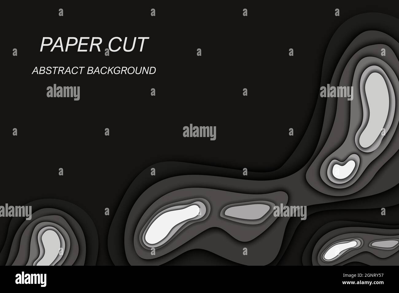 Topographic map concept or smooth origami layers paper cut layout.Map ...