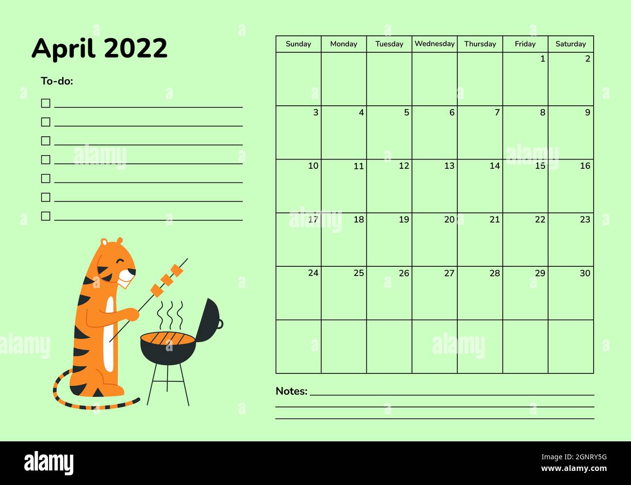 April 2022 Calendar Printable For Kids