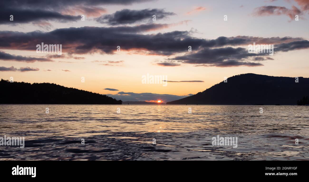 Canadian Nature Landscape View of the Gulf Islands on West Coast Stock ...