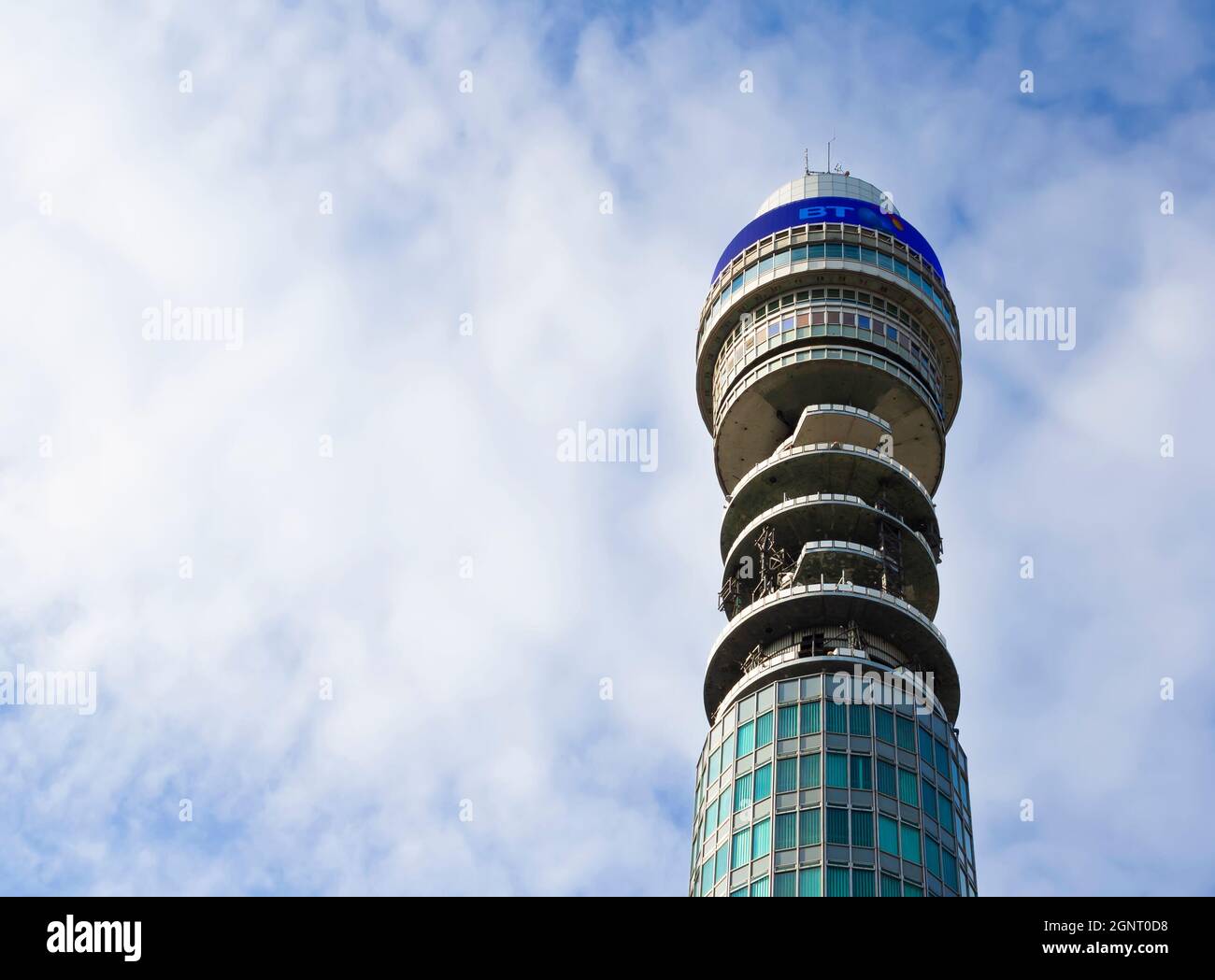 View of the BT Tower in central London (England Stock Photo - Alamy