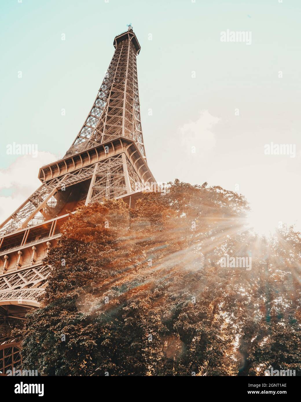 Eiffel Tower Falling Down Fall Framing Around The Eiffel Tower In