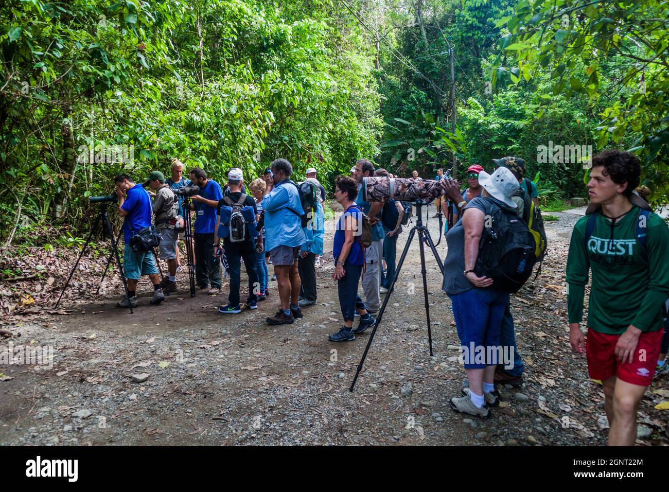 MANUEL ANTONIO, COSTA RICA - MAY 13, 2016: Crowds of tourists in ...