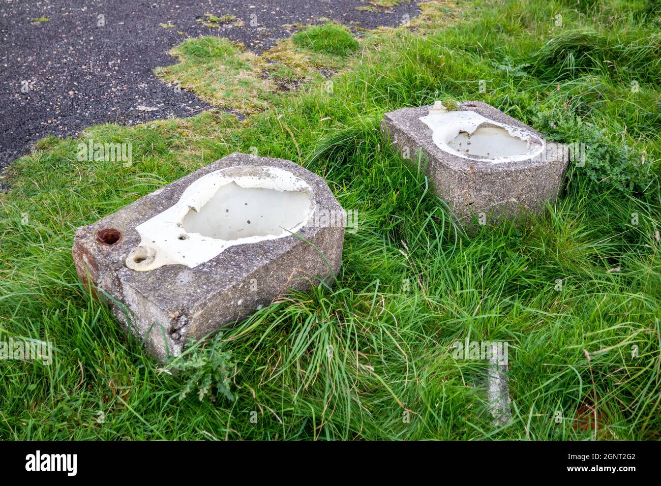 Toilets that are build in concrete at Lenan, County Donegal - Ireland ...
