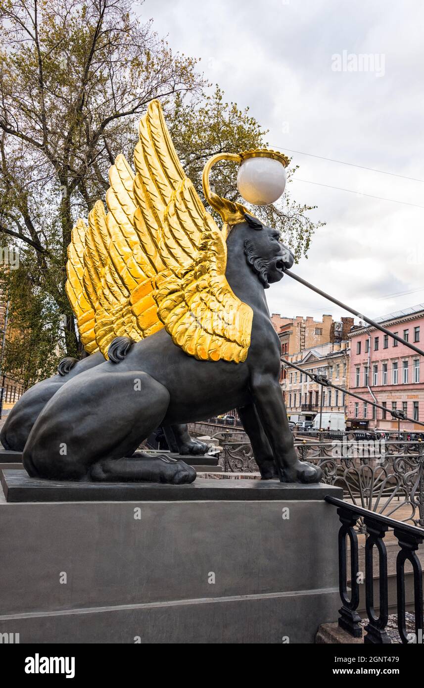 Golden-winged griffons of the Bank Bridge (Bankovsky most) – a ...