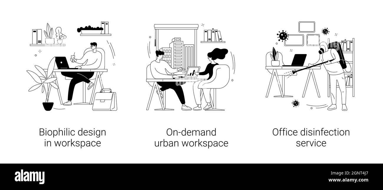 Working conditions abstract concept vector illustrations Stock Vector ...