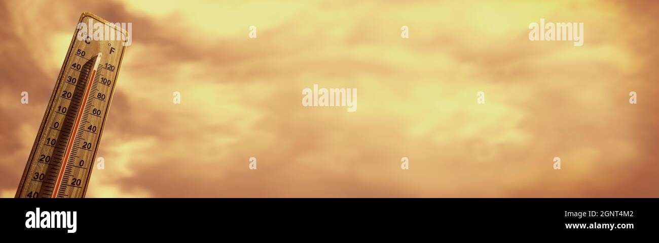 Weather thermometer on orange hi-res stock photography and images - Alamy