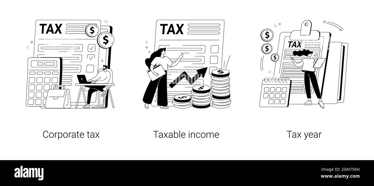 Tax preparation abstract concept vector illustrations Stock Vector ...