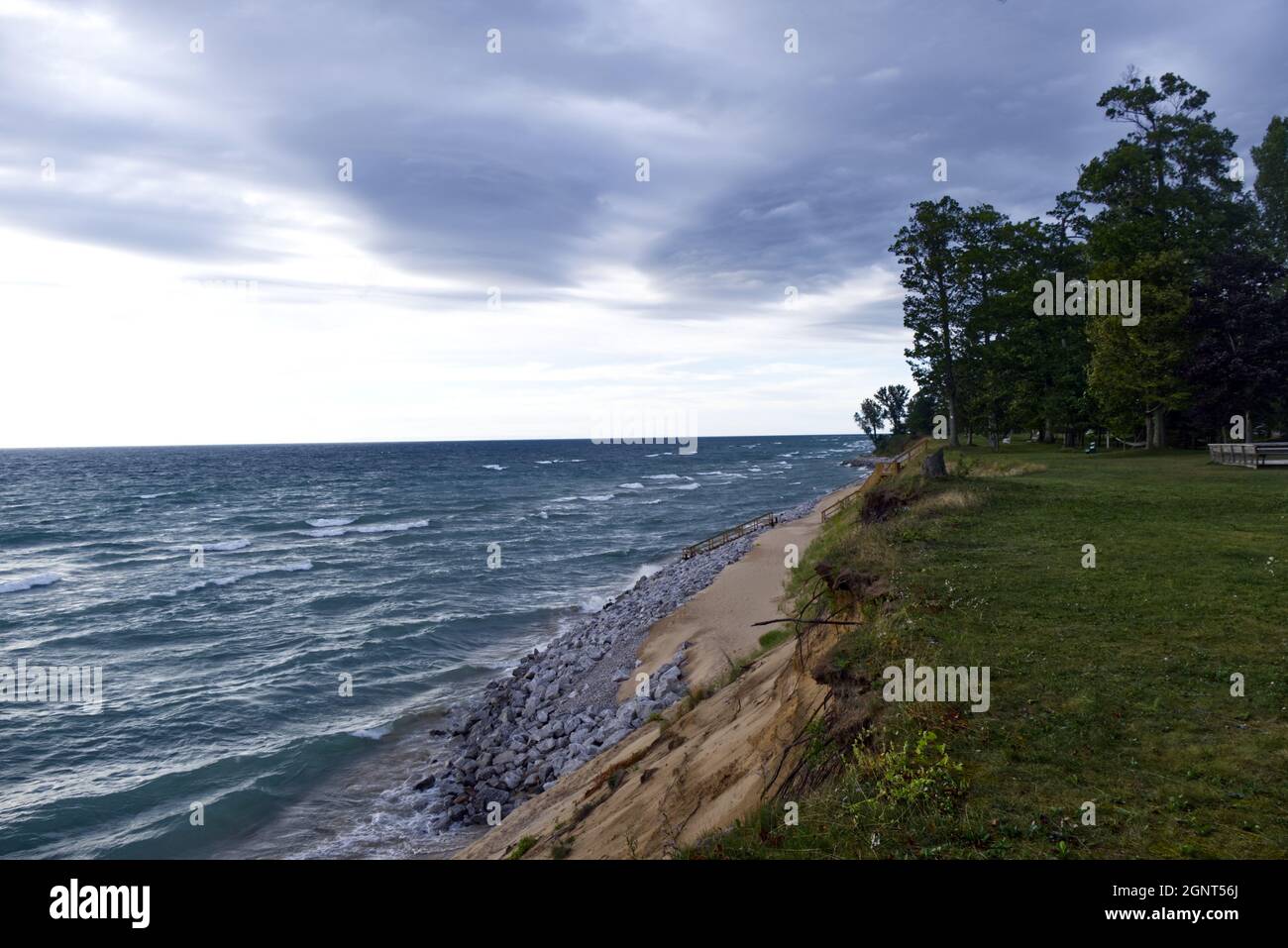 Lake Michigan Shoreline Stock Photo - Alamy