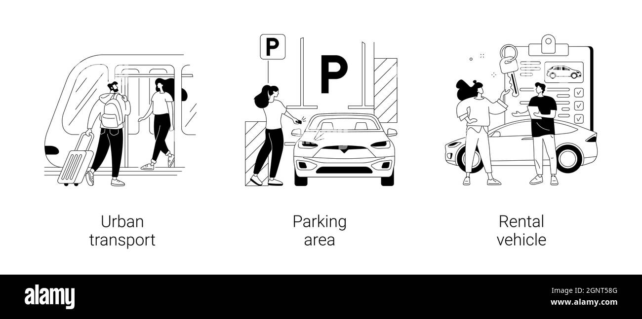 Car traffic abstract concept vector illustrations Stock Vector Image ...