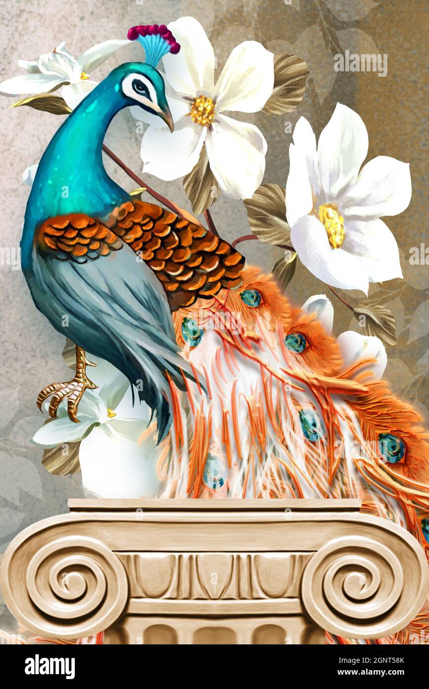 Colorful Peacock Art