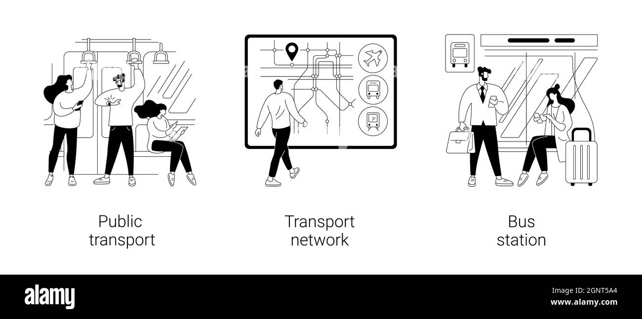 Urban transportation abstract concept vector illustrations Stock Vector ...