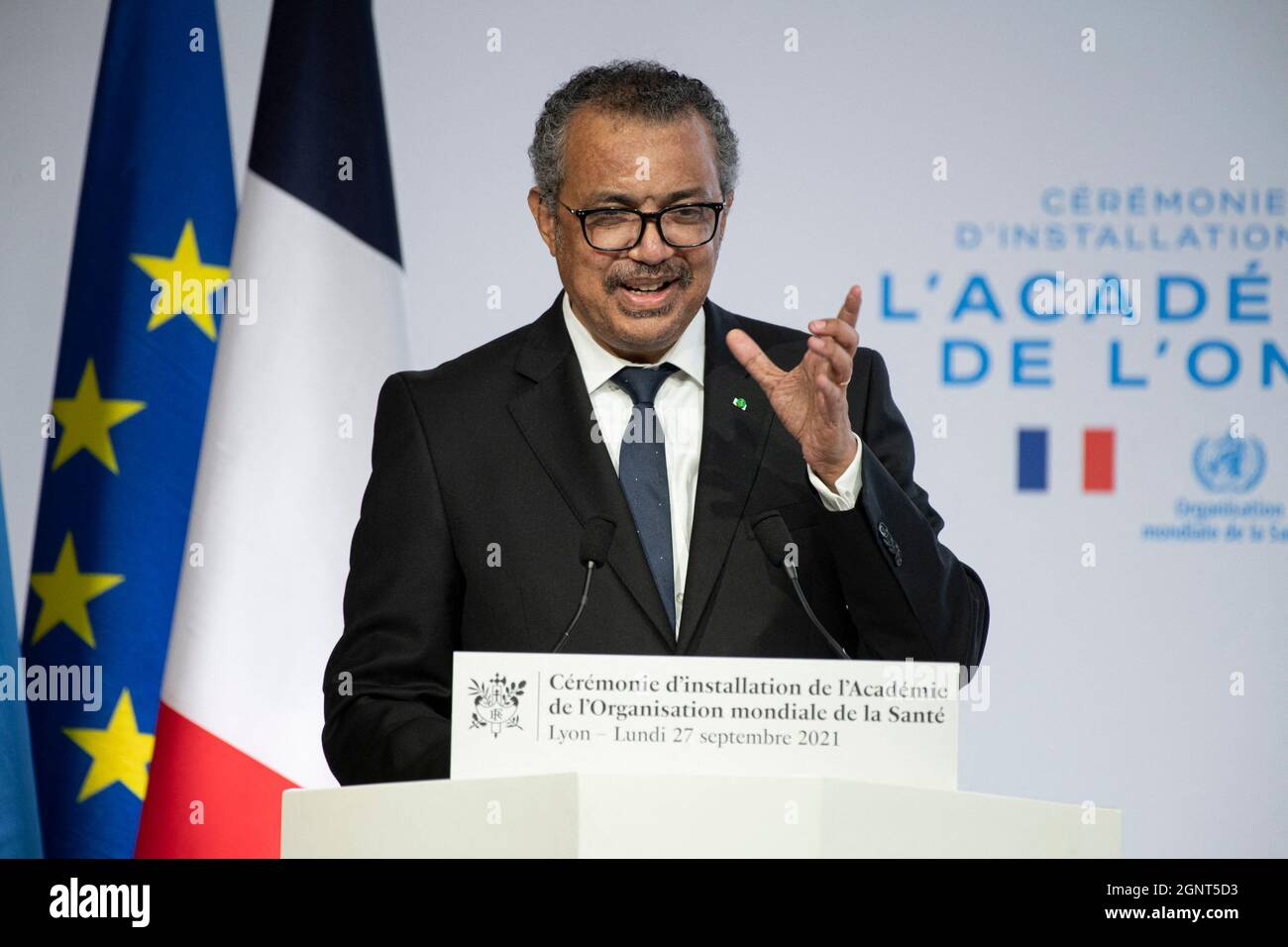 Doctor Tedros Adhanom Ghebreyesus at the WHO academy in Lyon. French ...