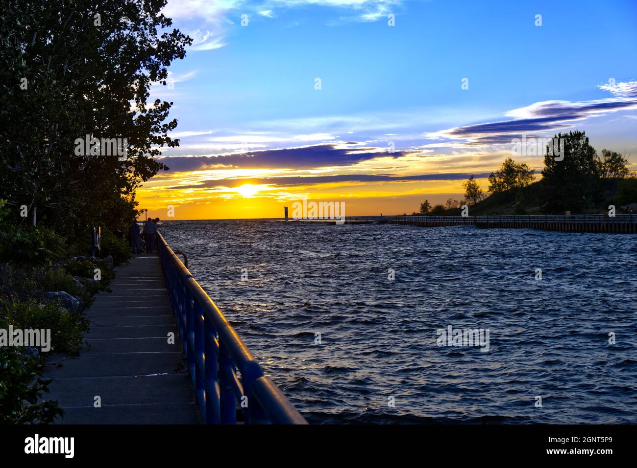 White Lake Channel Sunset Stock Photo - Alamy