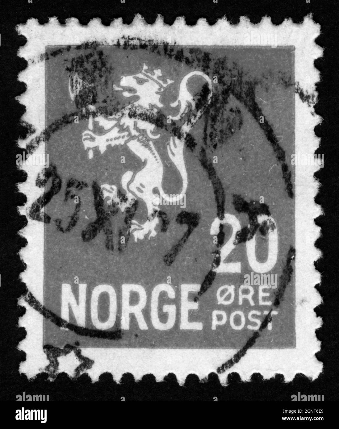 Stamp postage norway Black and White Stock Photos & Images - Alamy