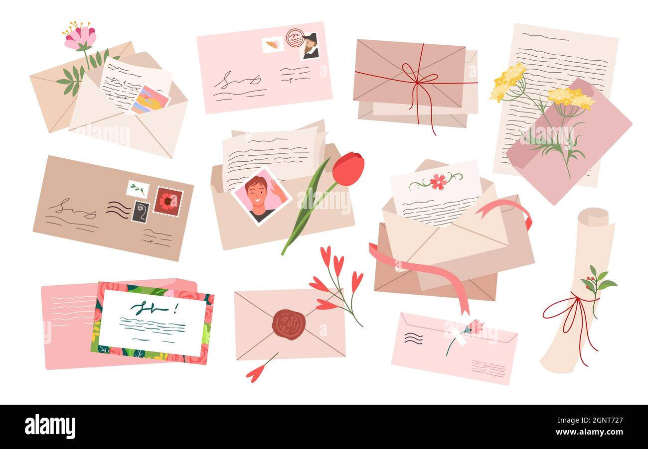 Envelope with stamp and address hi-res stock photography and images - Alamy