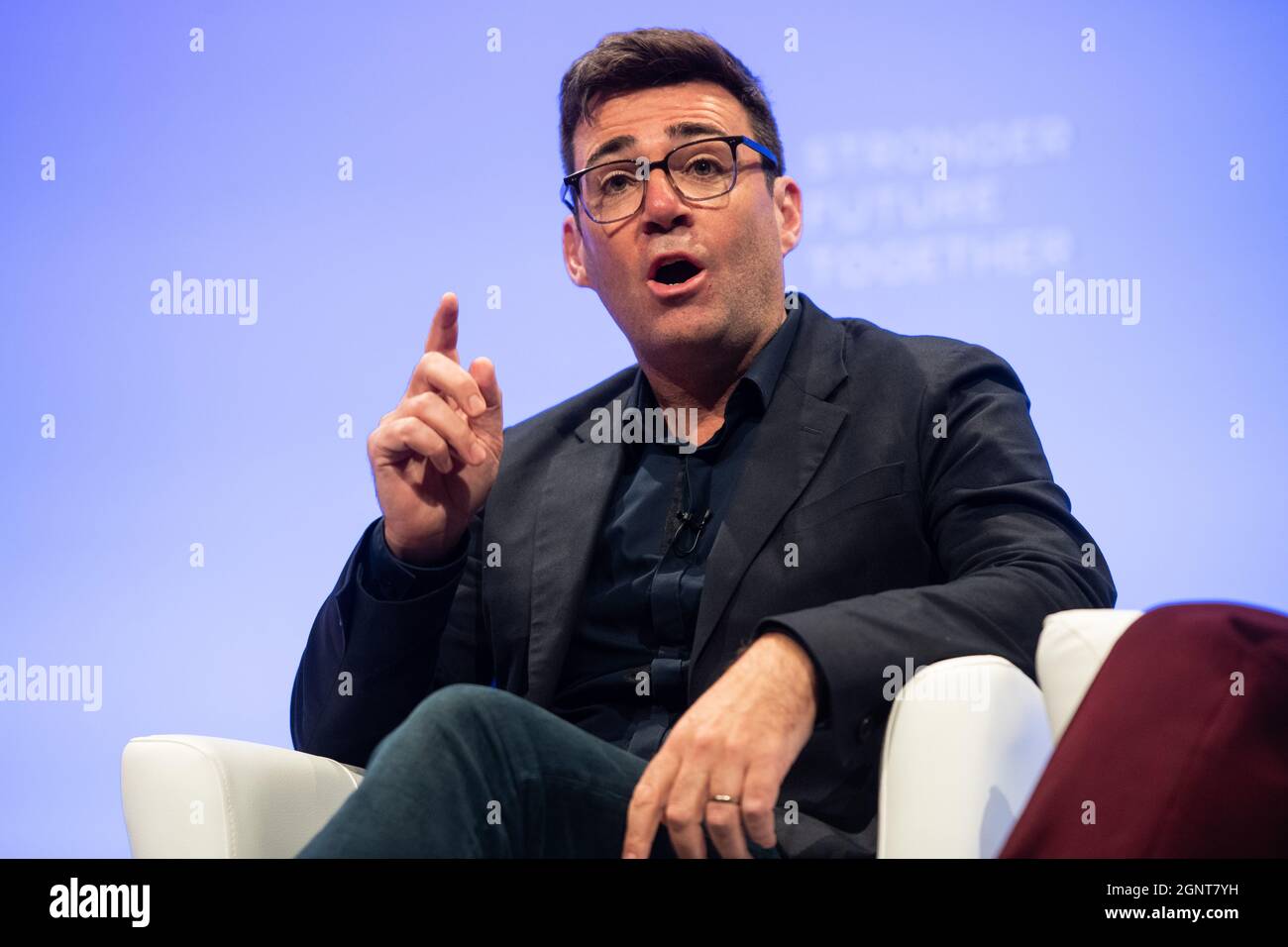 Andy burnham speaking about devolution hi-res stock photography and ...