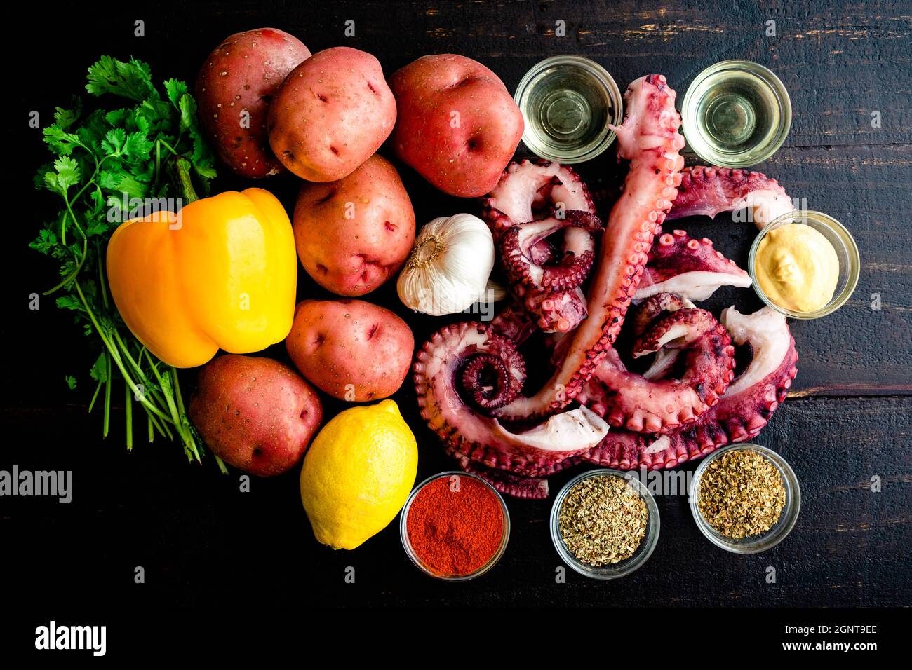 Spanish Style Octopus with Potatoes Ingredients: Raw octopus tentacles ...