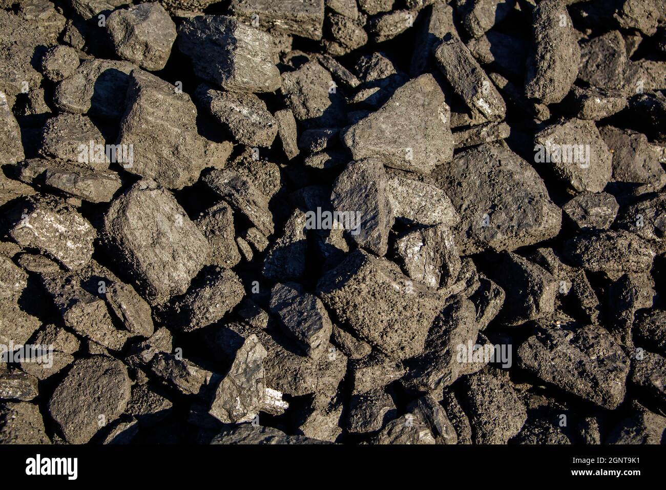 Pale black coal, close-up, heating season, coal industry Stock Photo ...