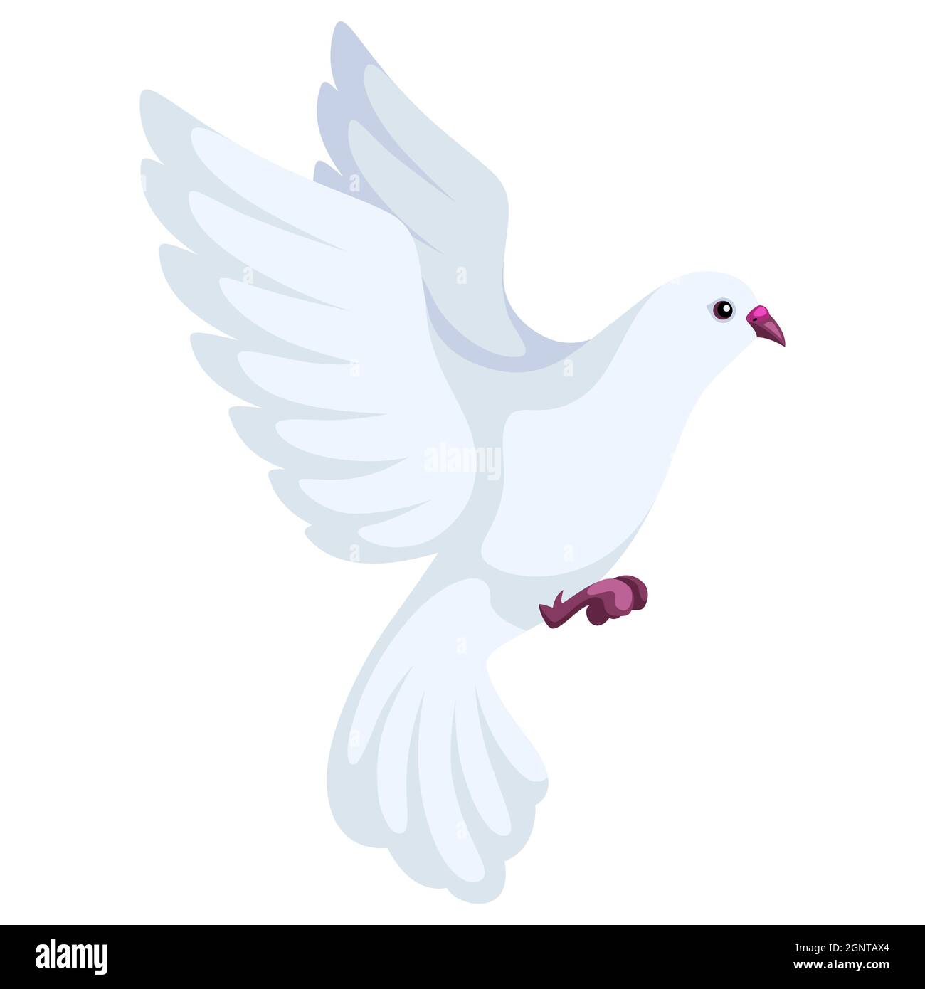 Stylized illustration of dove. Image for design or decoration Stock ...