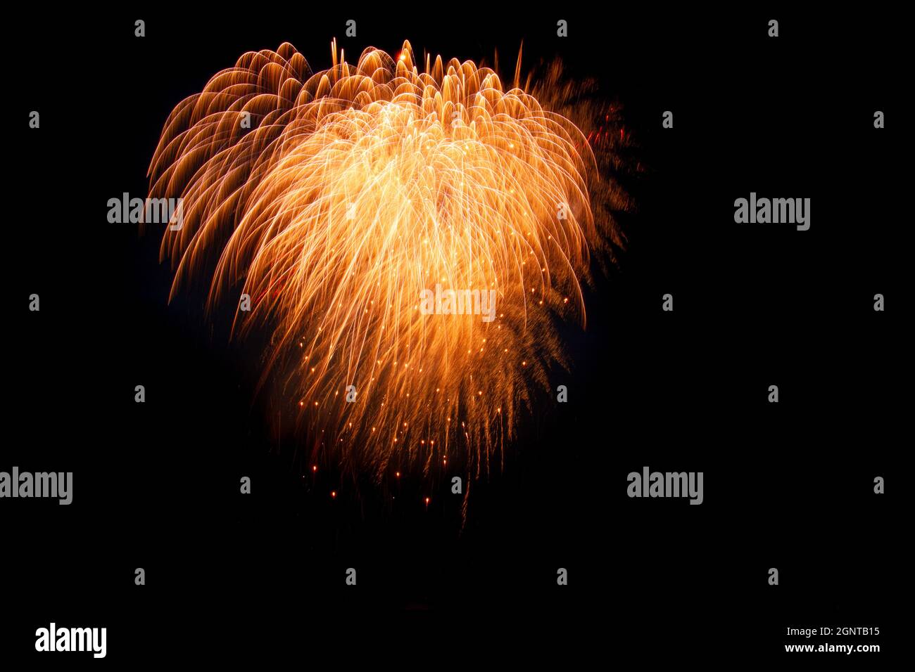 colorful fireworks, gold brocade crown, black background, horizontal ...
