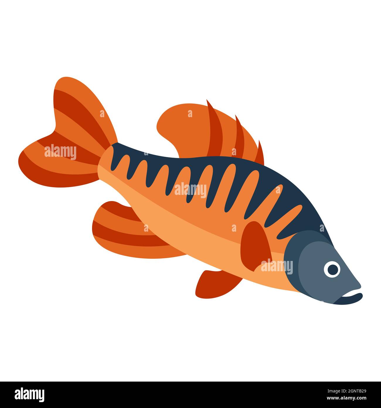 Stylized illustration of fish. Image for design or decoration Stock ...