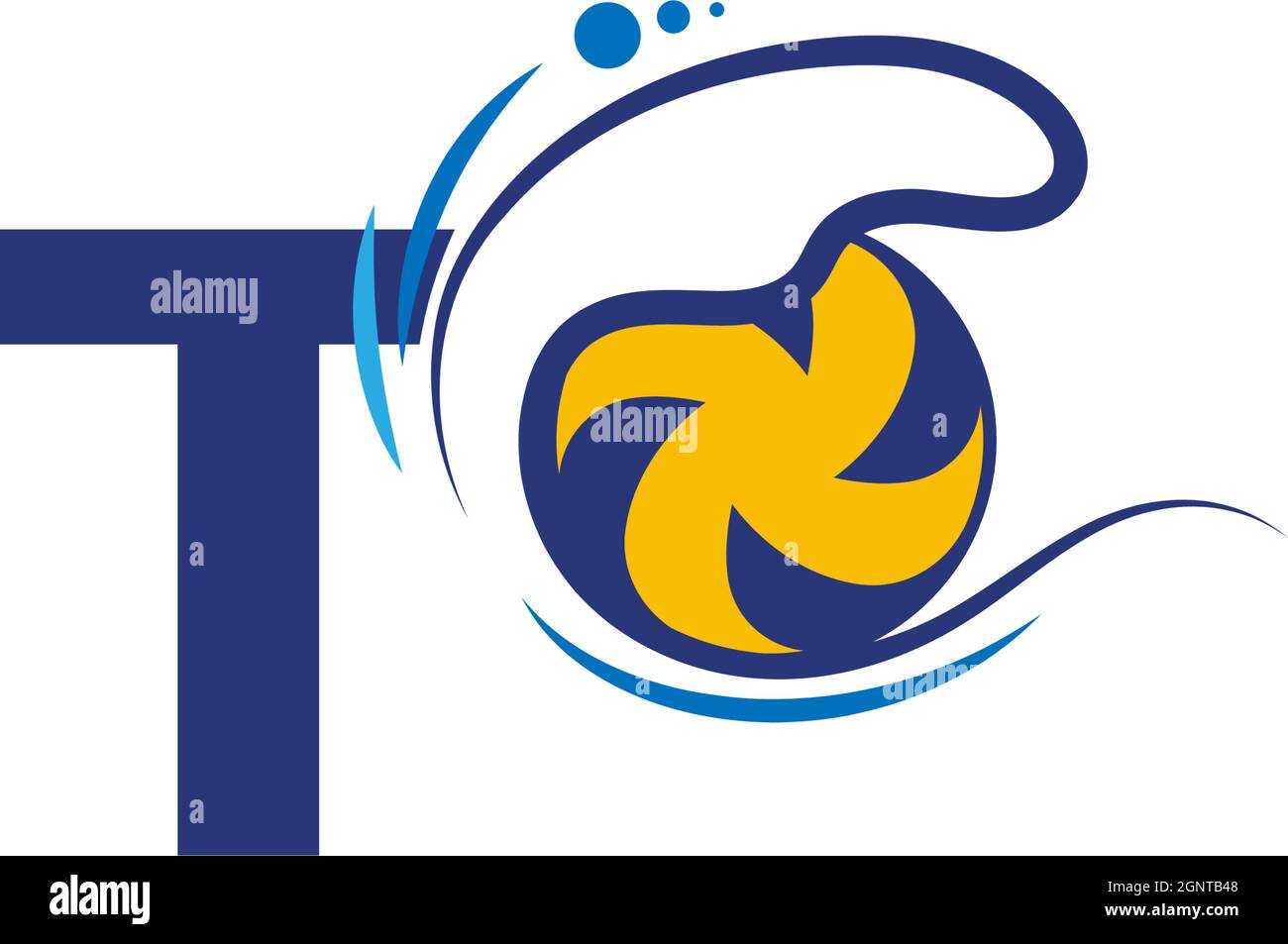 Blue wave t logo hi-res stock photography and images - Alamy