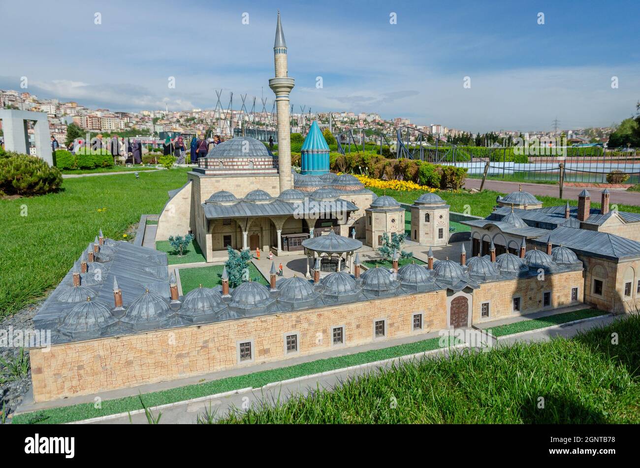 Miniaturk park in Istanbul, Turkey. Scale copy of Mevlana Museum in ...