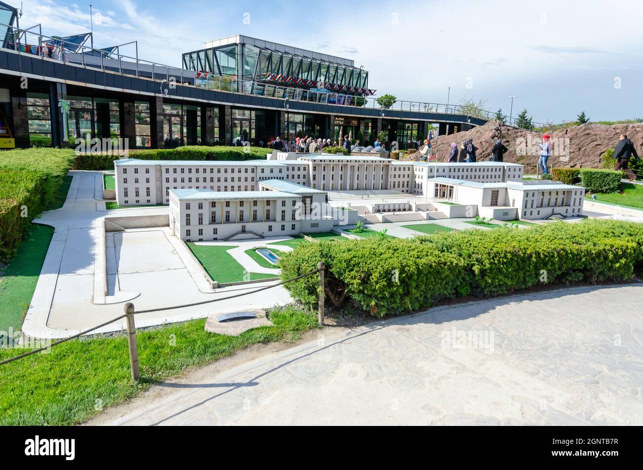 A replica of the historical TBMM Parliament building of Turkey in ...