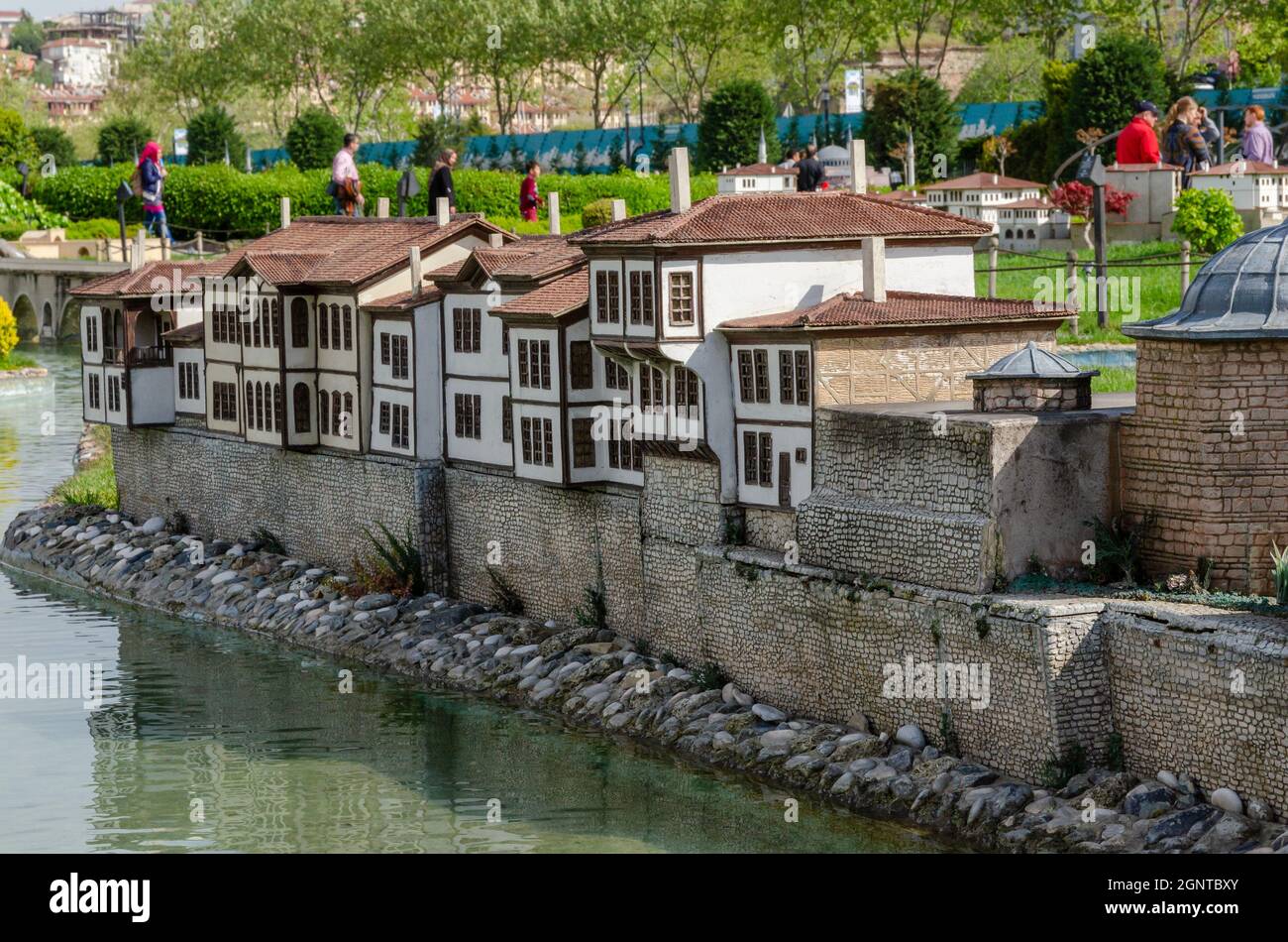 A replica of The Amasya Waterfront Houses in Miniaturk Museum, Istanbul ...