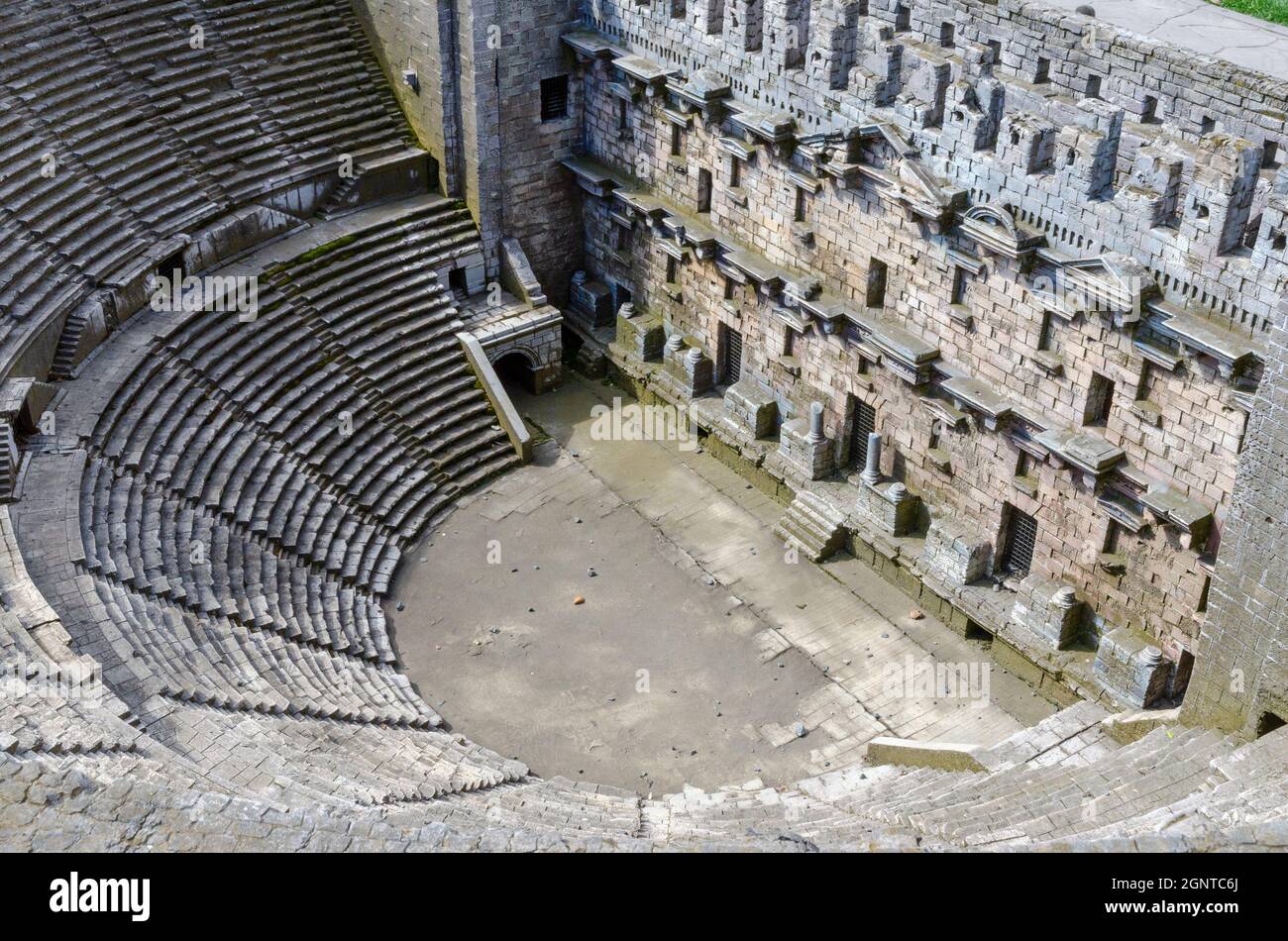 Representative model of historical old ancient city of Aspendos ...