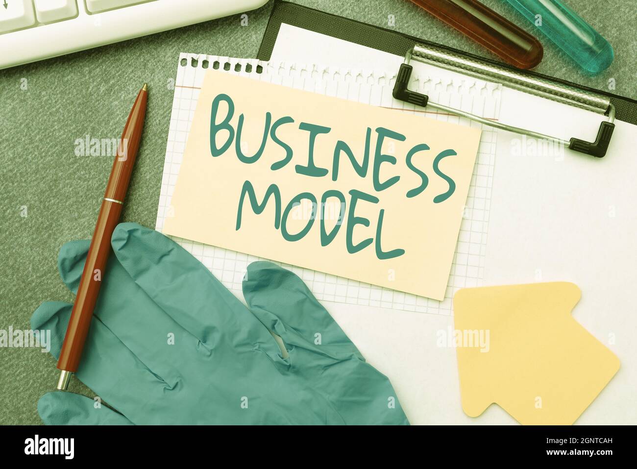 Handwriting text Business Model. Business overview Identifying revenue ...