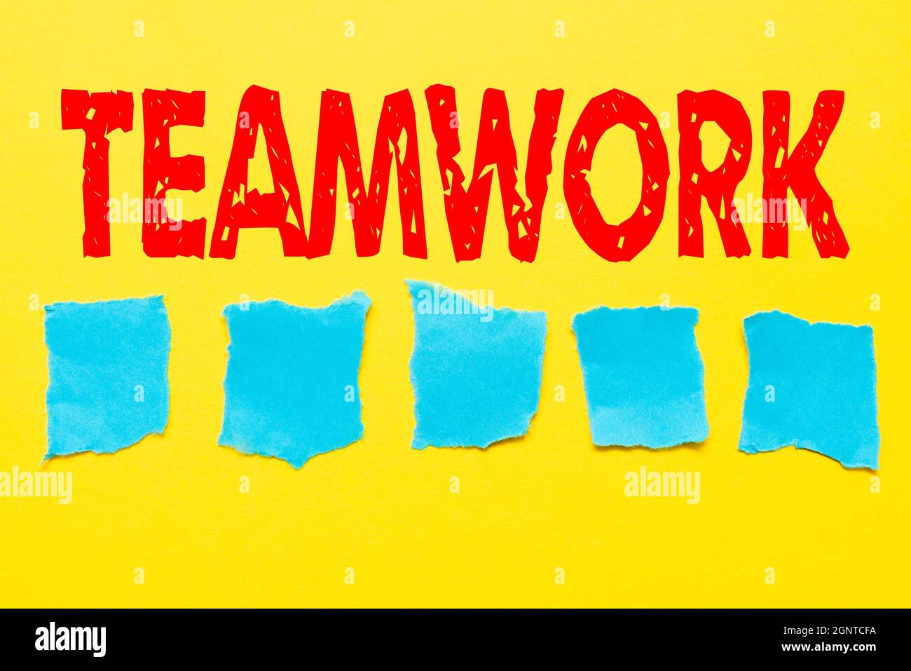 Handwriting text Teamwork. Conceptual photo combined action of group ...