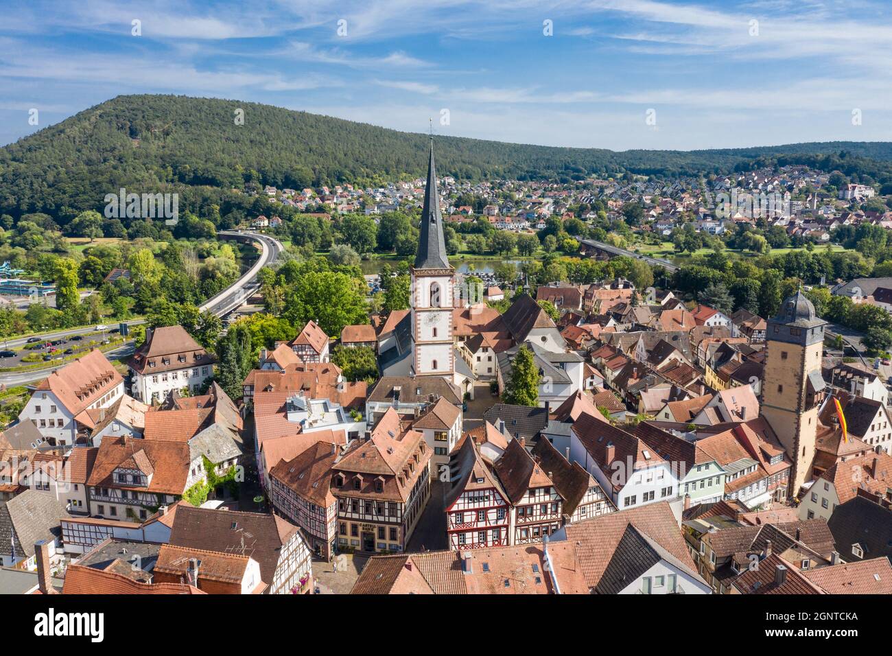 lohr at the main river, bavaria, germany Stock Photo - Alamy